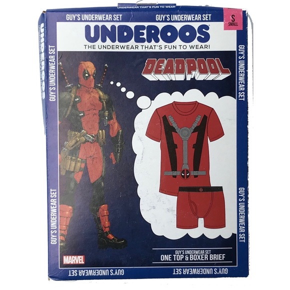 Marvel | Underwear & Socks | Deadpool Mens Underoos Underwear Set Small ...